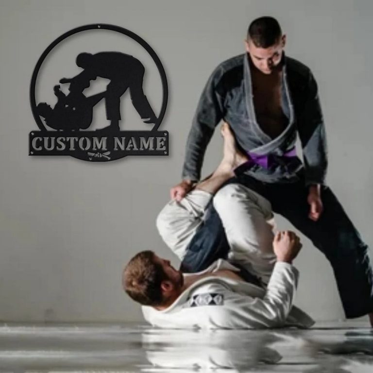 Brazilian Jiu Jitsu Metal Sign Personalized Metal Name Signs Home Decor ...