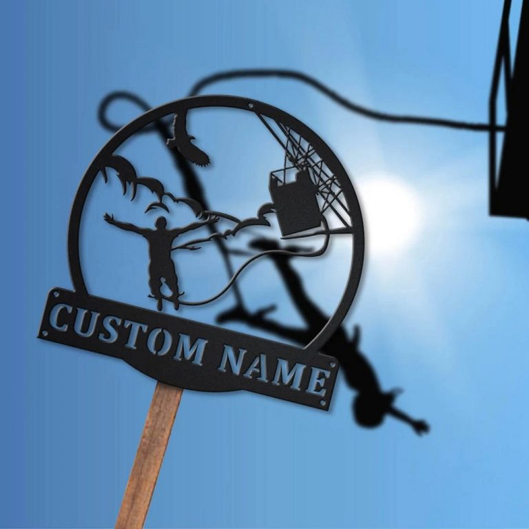Bungee Jumping Metal Sign Personalized Metal Name Signs Home Decor ...