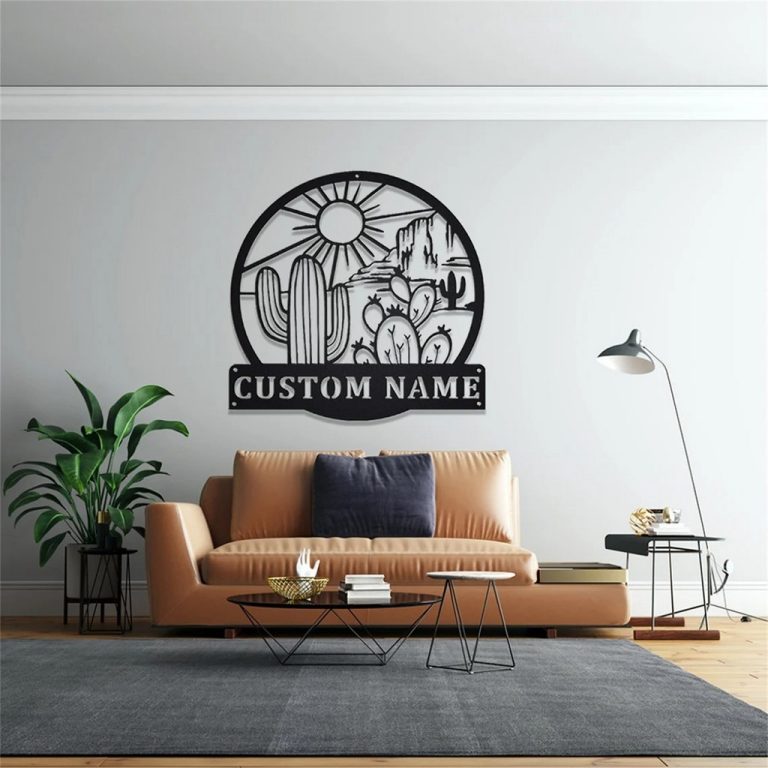 Cactus Metal Sign Personalized Garden Signs Decor Yard House - Custom ...
