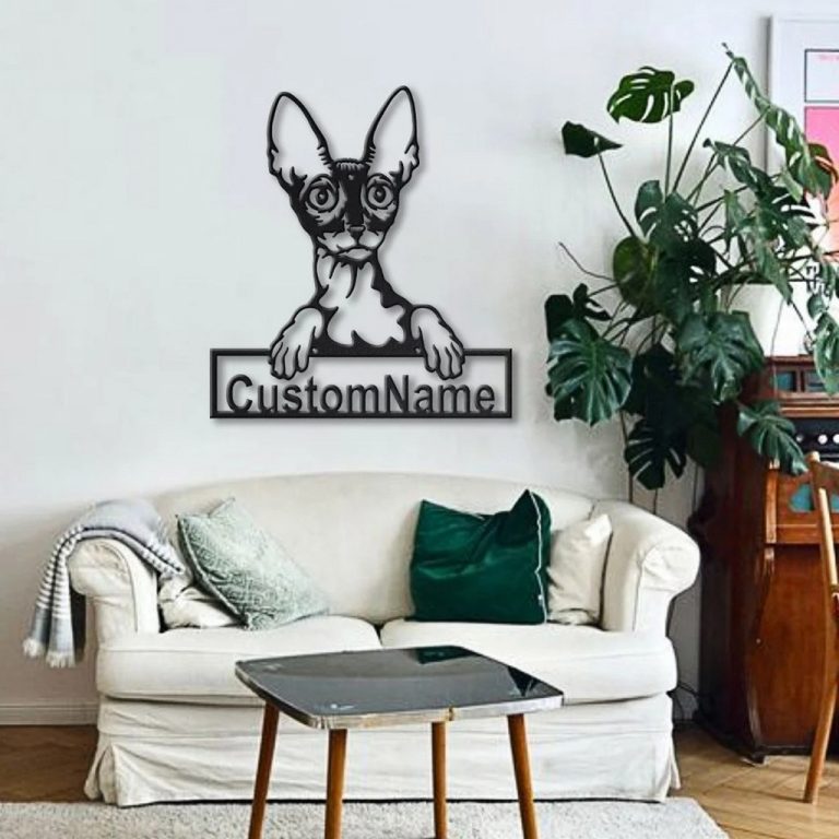 Cornish Rex Cat Metal Art Personalized Metal Name Sign Decor Home Gift ...