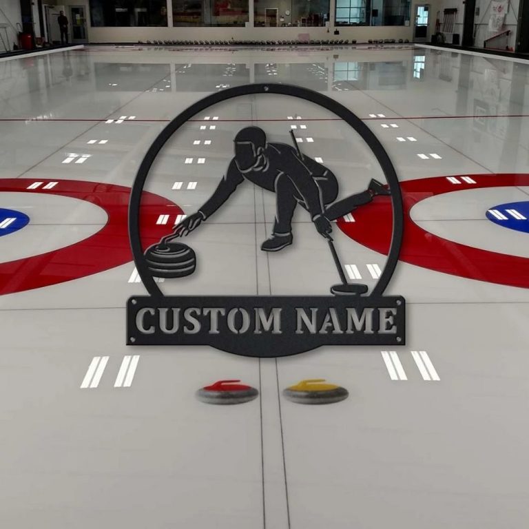 Curling Sport Metal Sign Personalized Metal Name Signs Home Decor Sport ...