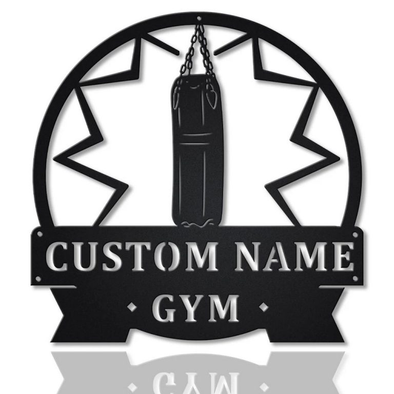 Gym Punching Bag Metal Sign Personalized Metal Name Signs Home Decor ...