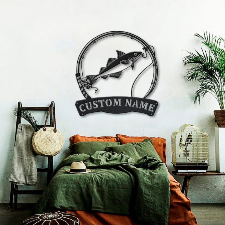 Haddock Fish Metal Art Personalized Metal Name Sign Decor Home Gift for ...