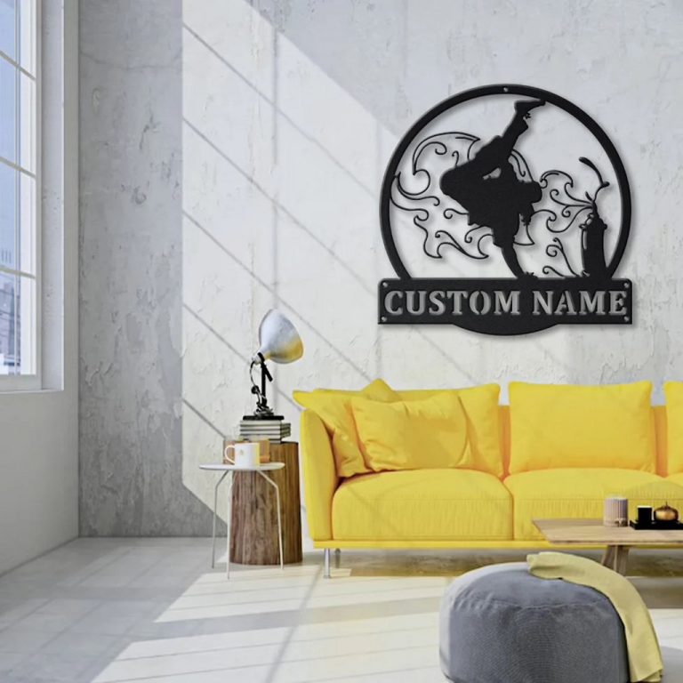 Hip Hop Dance Metal Sign Personalized Metal Name Signs Home Decor Sport ...