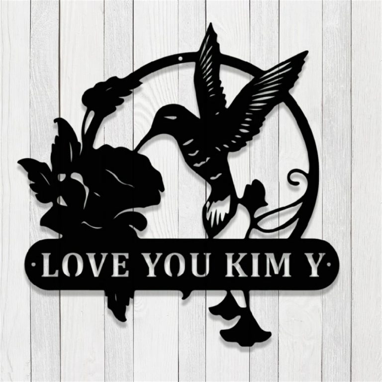 Hummingbird Metal Sign Personalized Garden Signs Decor Yard House ...