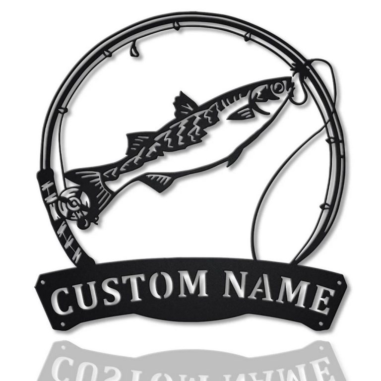 Mullet Fish Metal Art Personalized Metal Name Sign Decor Home Fishing ...
