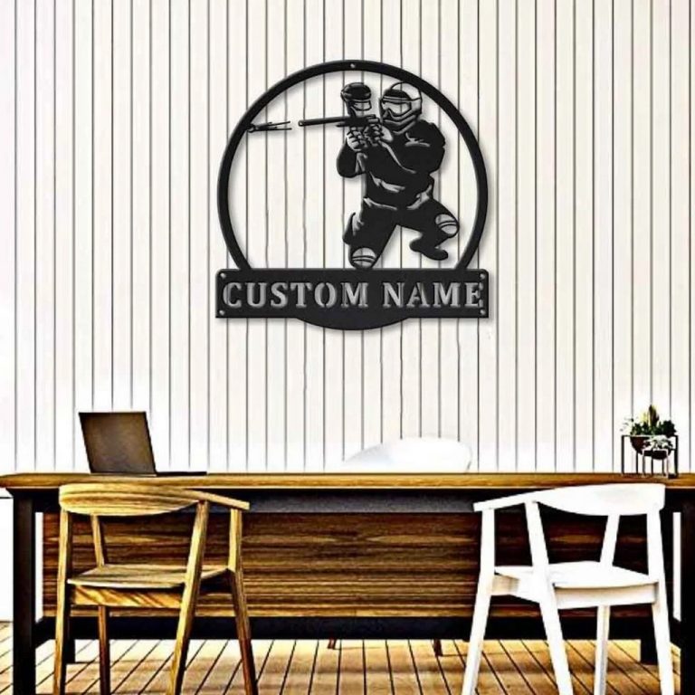 Paintball Metal Sign Personalized Metal Name Signs Home Decor Sport ...