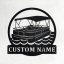 Pontoon Boat Metal Wall Art Personalized Metal Name Sign Home Decor Housewarming Gift - Custom ...