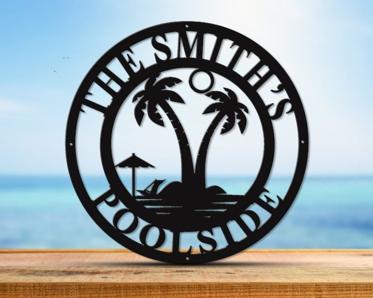 Pool Metal Sign Personalized Metal Signs Family Swimming Pool, Pool ...