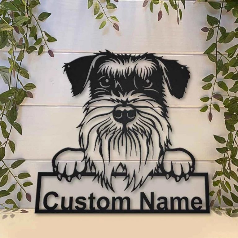 Standard Schnauzer Dog Metal Art Personalized Metal Name Sign Decor ...