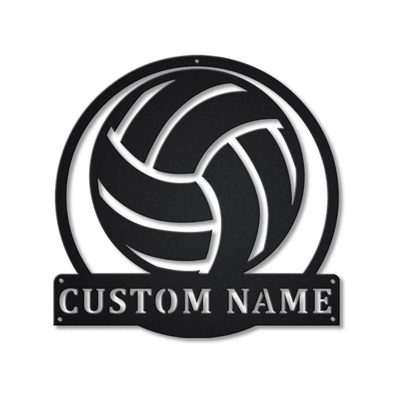 Volleyball Metal Sign Personalized Metal Name Signs Home Decor Sport ...