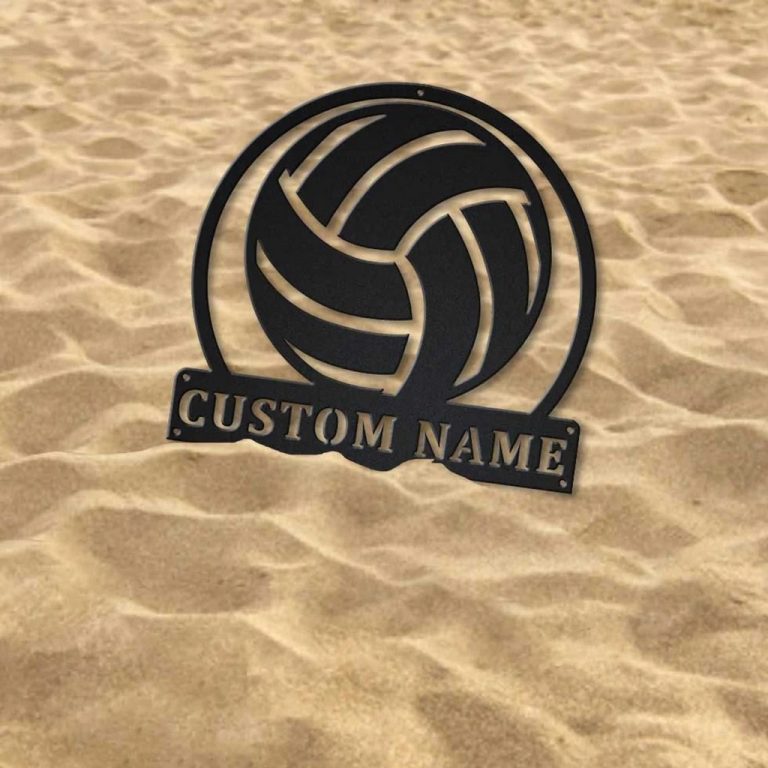Volleyball Metal Sign Personalized Metal Name Signs Home Decor Sport ...