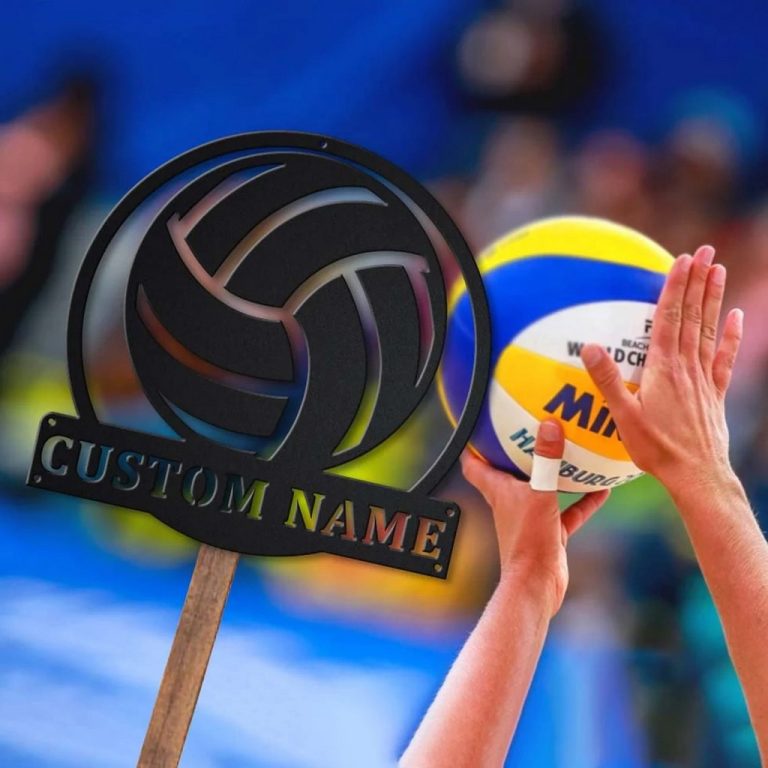 Volleyball Metal Sign Personalized Metal Name Signs Home Decor Sport ...