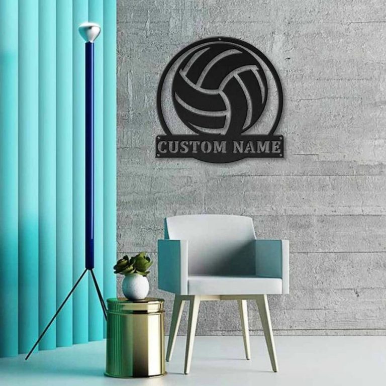Volleyball Metal Sign Personalized Metal Name Signs Home Decor Sport ...