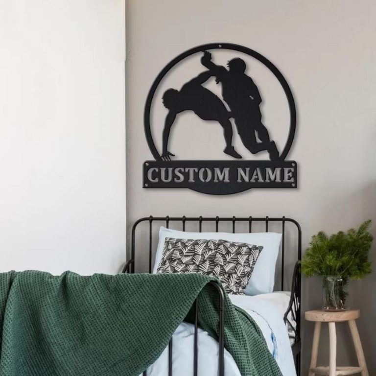 Wrestling Sport Metal Sign Personalized Metal Name Signs Home Decor ...