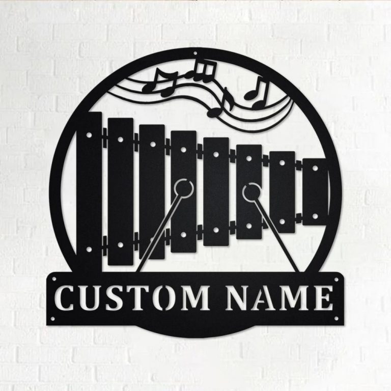 Xylophone Musical Instrument Metal Art Personalized Metal Name Sign ...