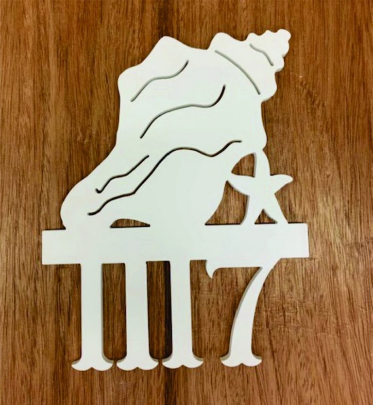 Conch Shell Metal Art Custom House Number Sign Address Signs Beach ...