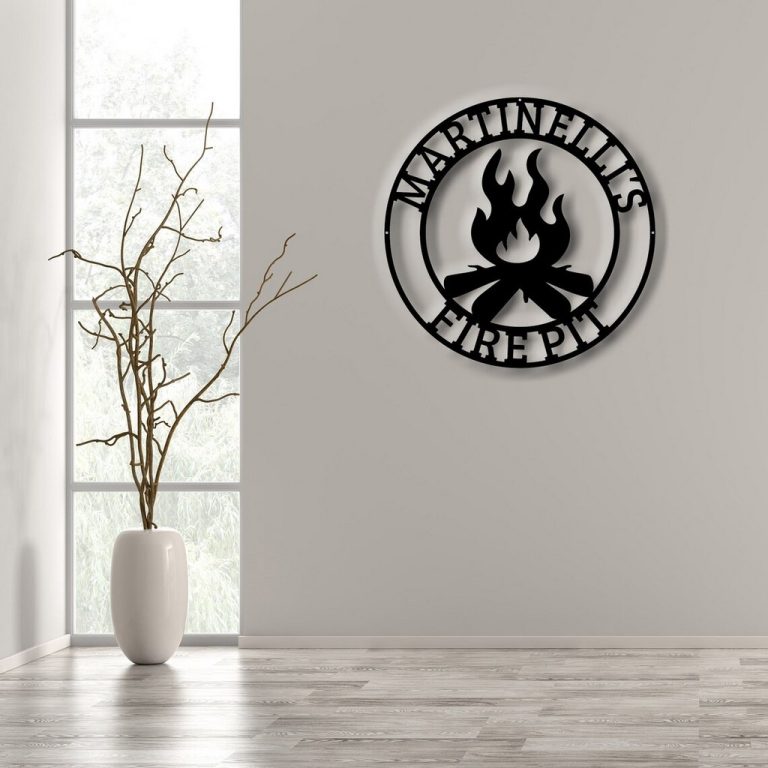 Custom Campfire Sign Personalized Metal Name Signs Fire Pit Camping ...