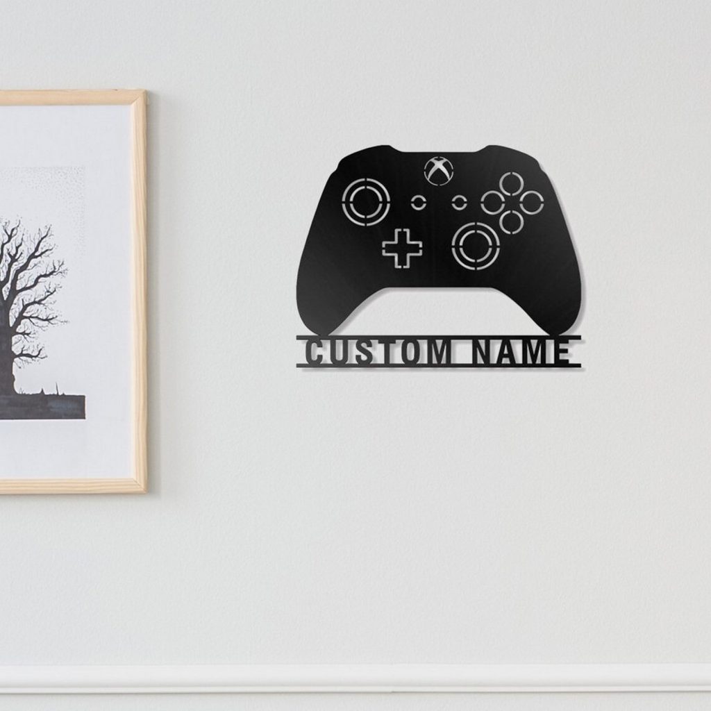 Video Game Control Metal Wall Art Custom Gamer Name Sign Gaming Room ...