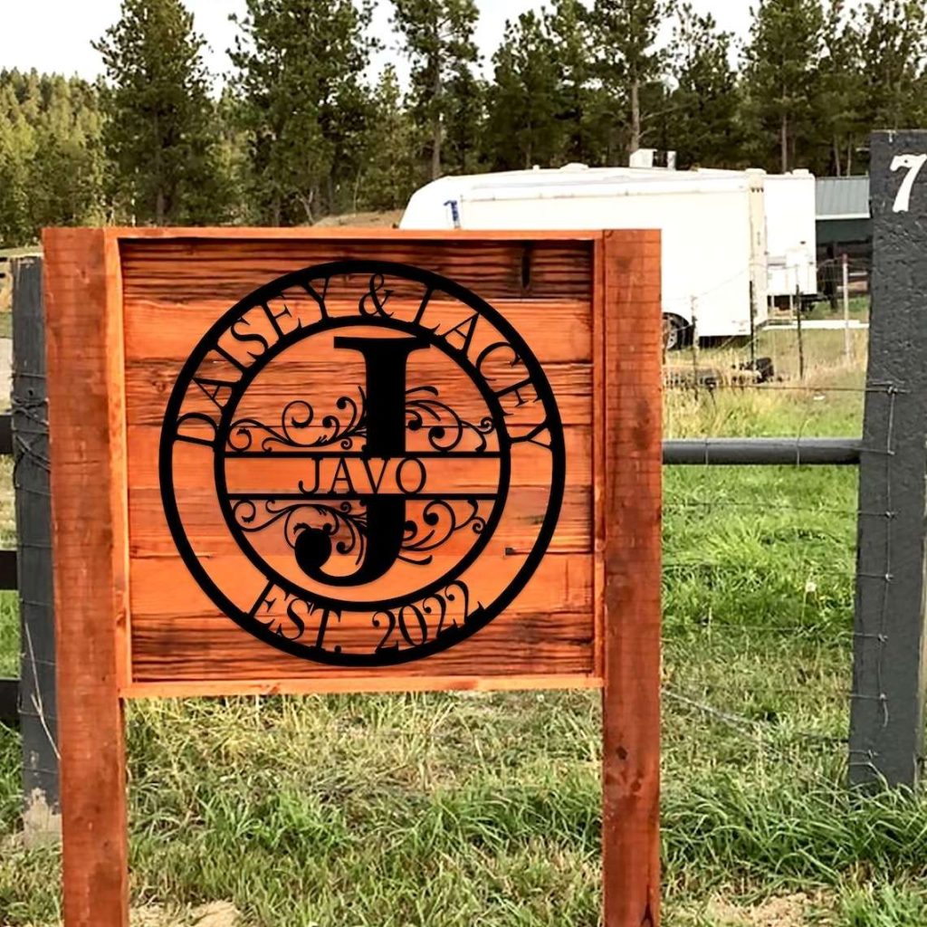 Custom Last Name Sign, Personalized Family Name Metal Sign, Valentines ...