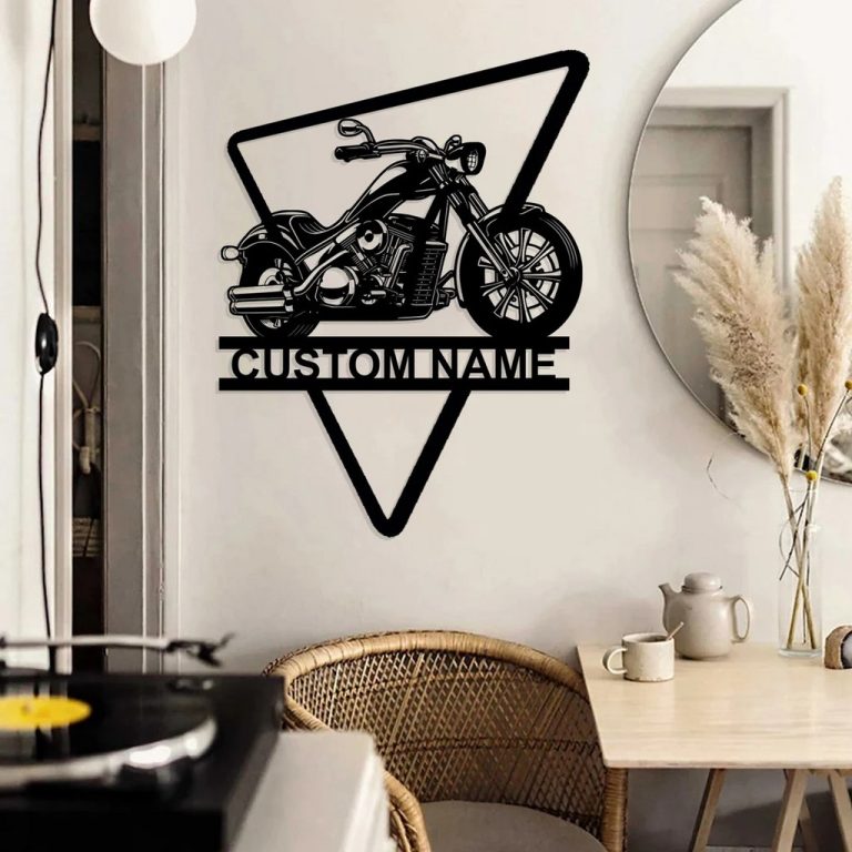 Custom Motorcycle Metal Art Harley Davidson Personalized Metal Name ...