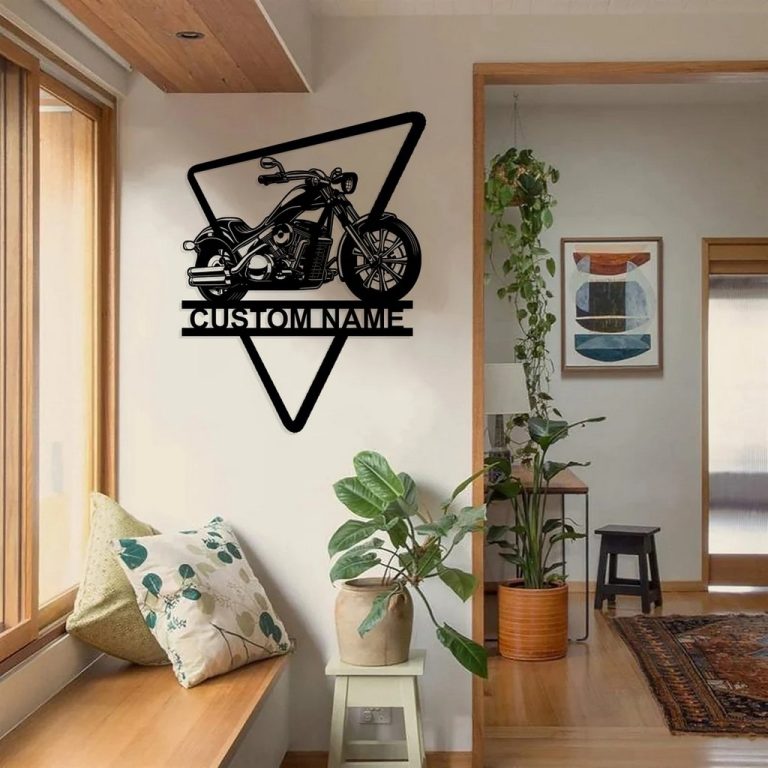 Custom Motorcycle Metal Art Harley Davidson Personalized Metal Name ...