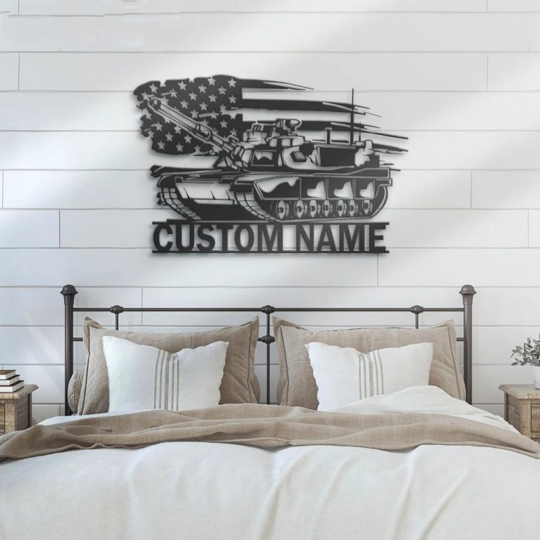 Custom US Tank Soldier Military Metal Wall Art Personalized Metal Name ...