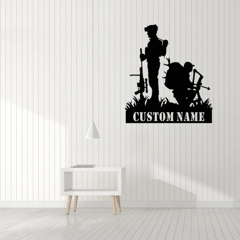Custom Veteran Salute Soldier Sign Personalized Metal Name Signs ...