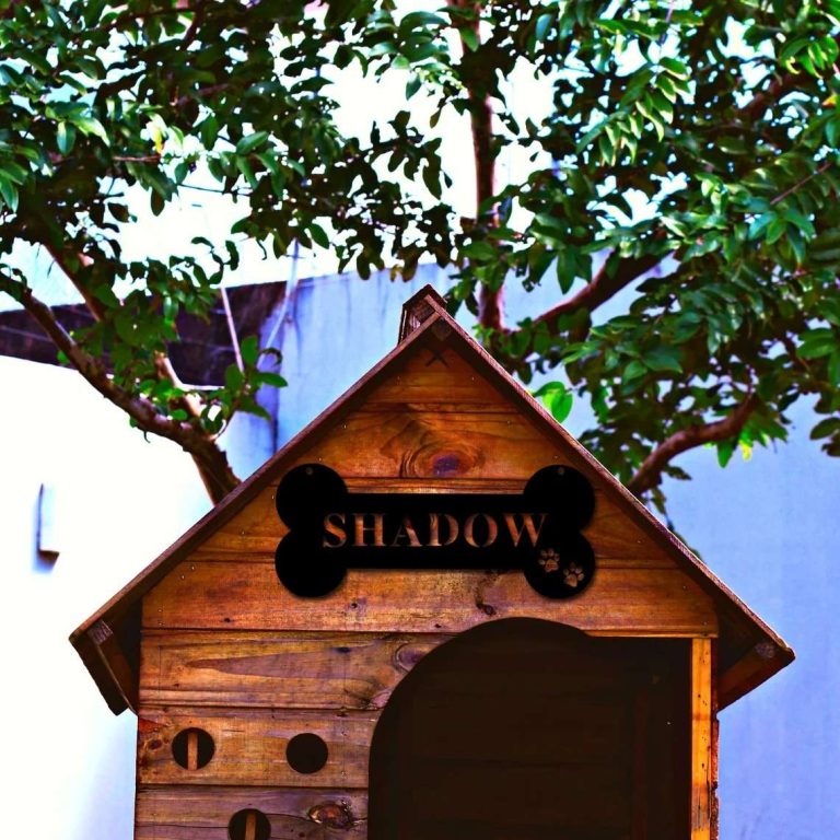 Dog Bone Sign with Name Dog House Sign Dog Metal Sign Dog Bone Name ...