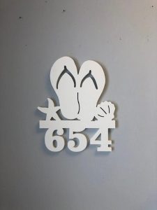 Flip Flops Metal Art Custom House Number Sign Address Signs Beach House ...
