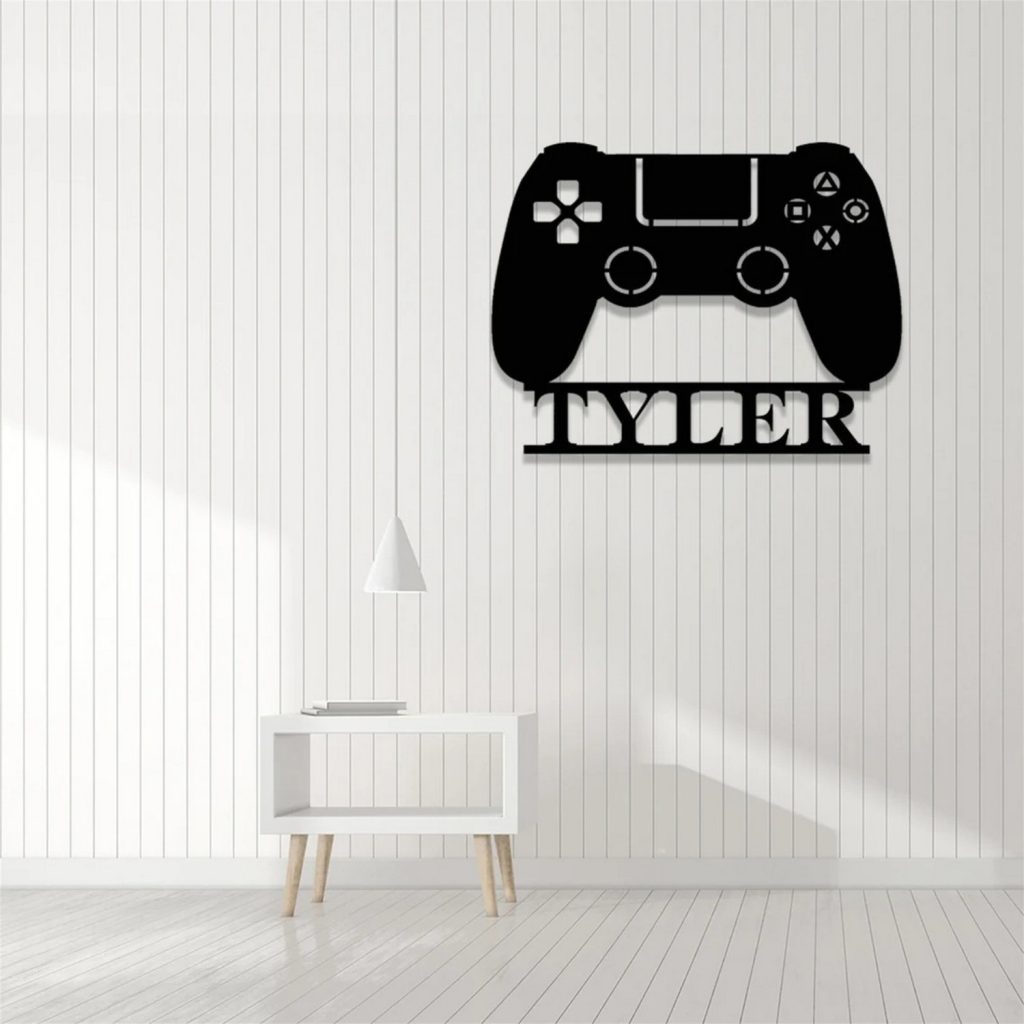 Game Controller Sign Gaming Room Decor Custom Gamer Name Signs Wall ...