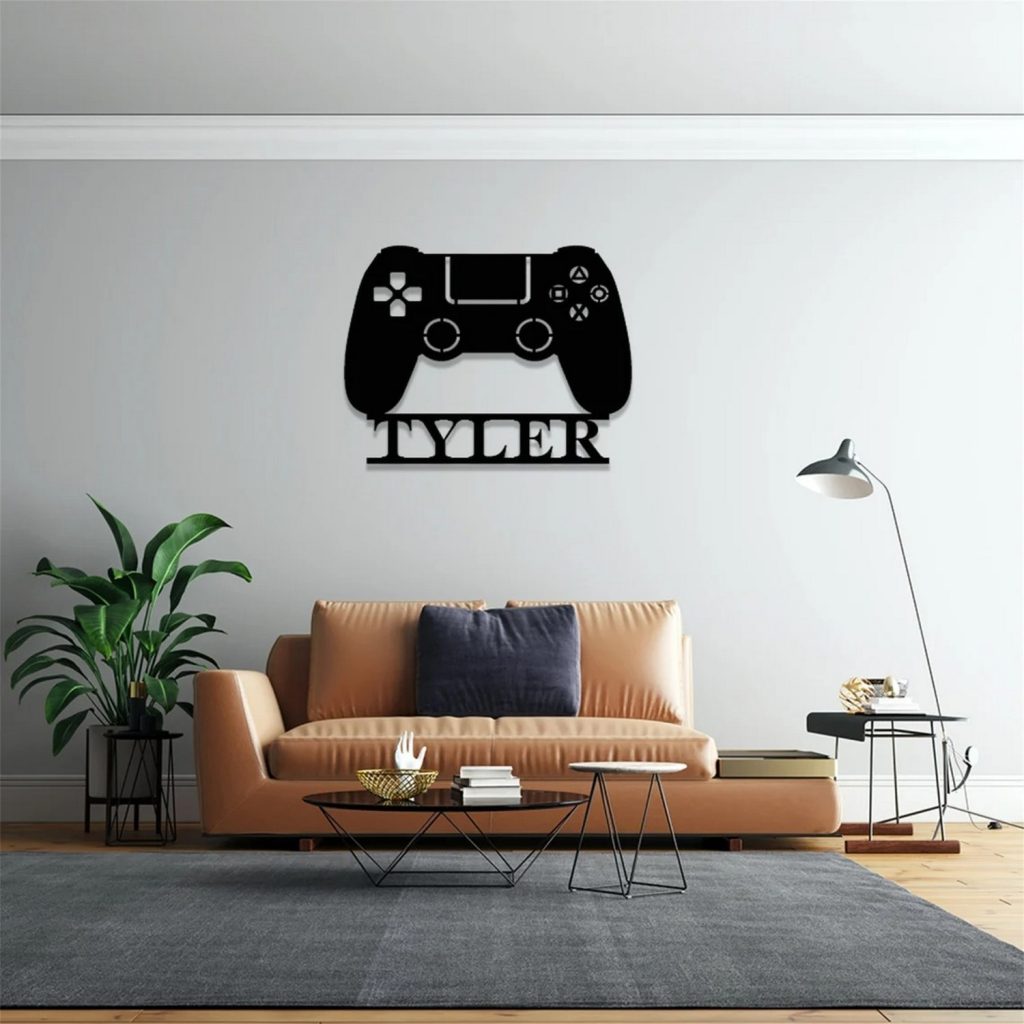 Game Controller Sign Gaming Room Decor Custom Gamer Name Signs Wall ...