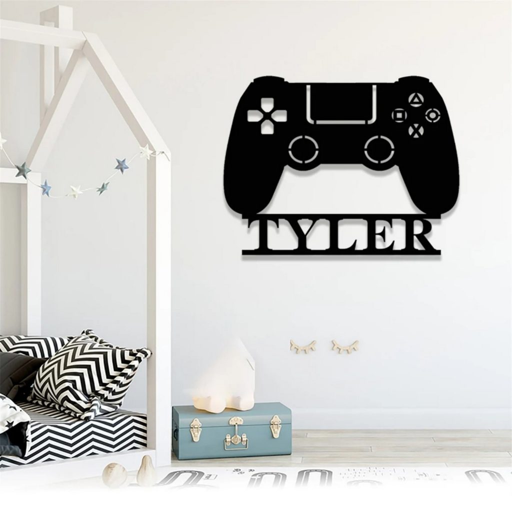 Game Controller Sign Gaming Room Decor Custom Gamer Name Signs Wall ...
