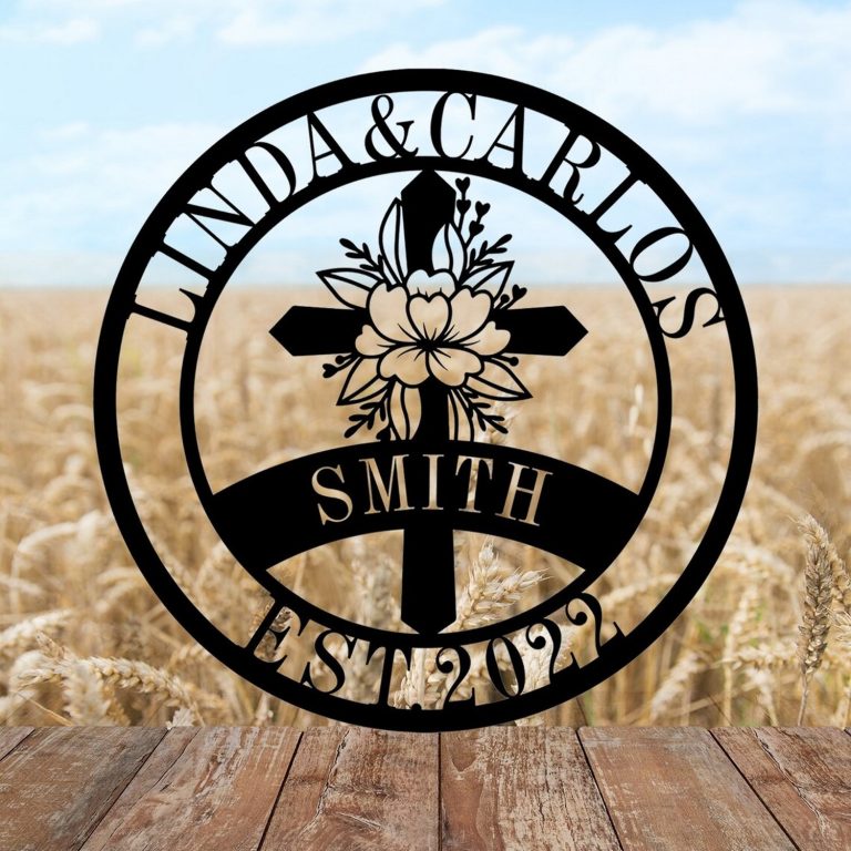 Jesus Cross Metal Art Personalized Metal Name Signs Christian Gifts ...