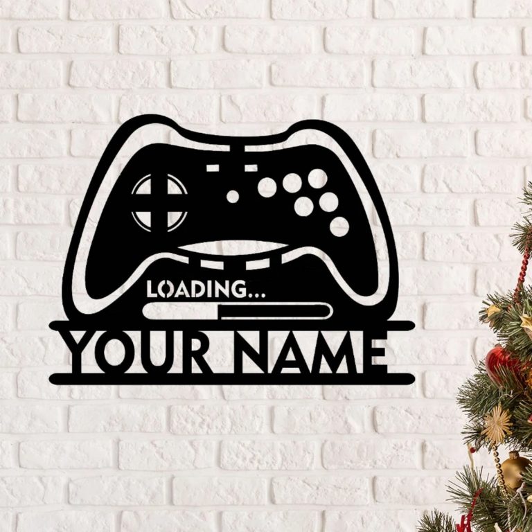 Video Game Control Metal Wall Art Custom Gamer Name Sign Gaming Room ...