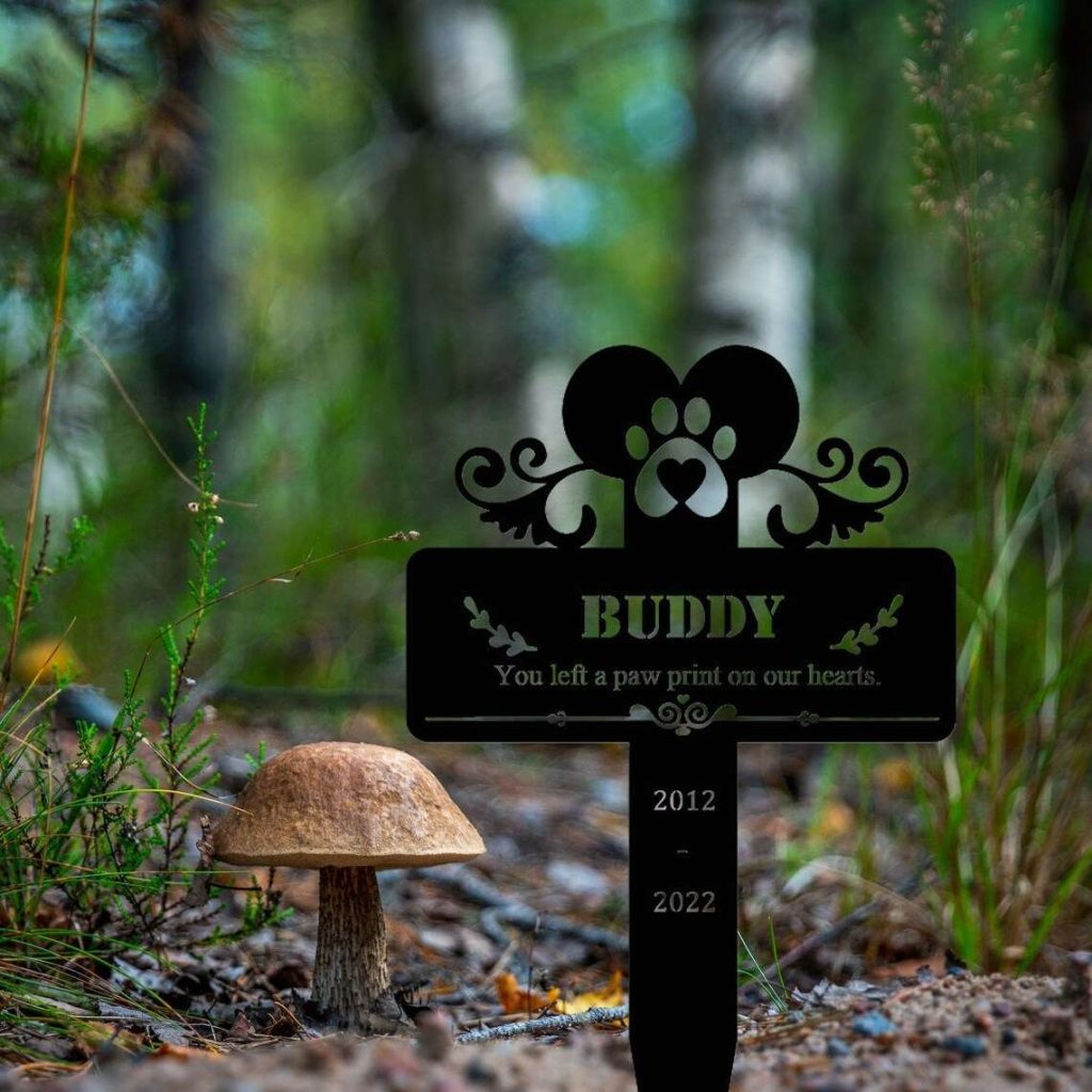 Custom Metal Garden Stake Dog Memorial Plaque Metal Pet Grave Marker ...