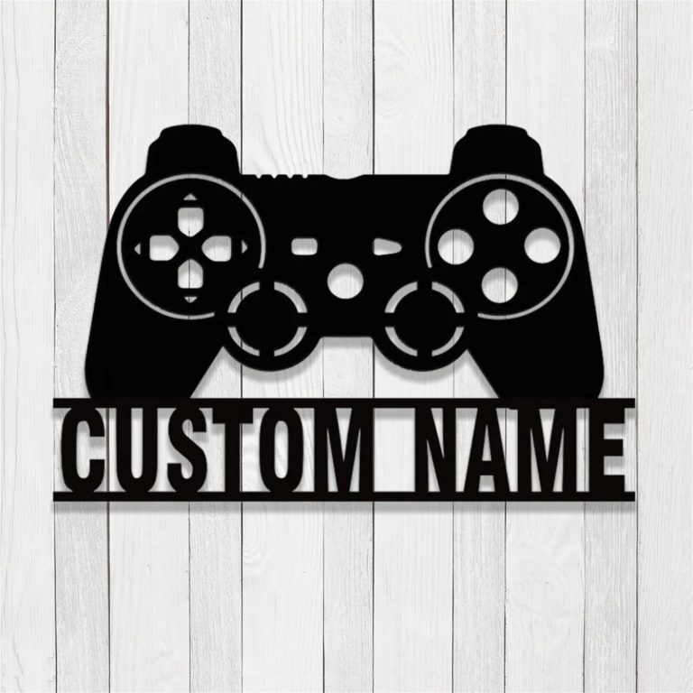 Game Controller Sign Gaming Room Decor Custom Gamer Name Signs Wall ...