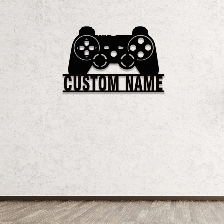 Game Controller Sign Gaming Room Decor Custom Gamer Name Signs Wall ...