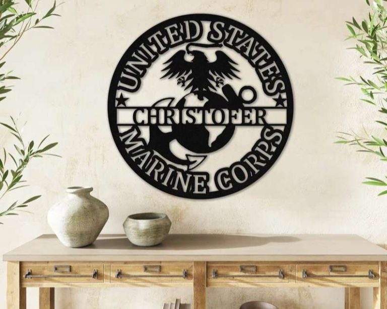 Personalized Marine corps Metal Sign USMC Personalized Metal Signs ...