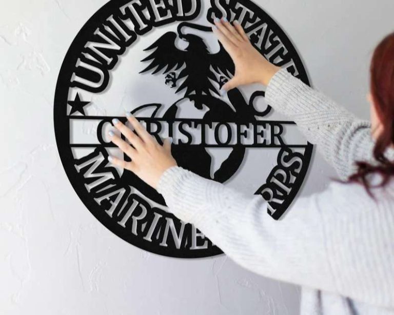 Personalized Marine corps Metal Sign USMC Personalized Metal Signs ...