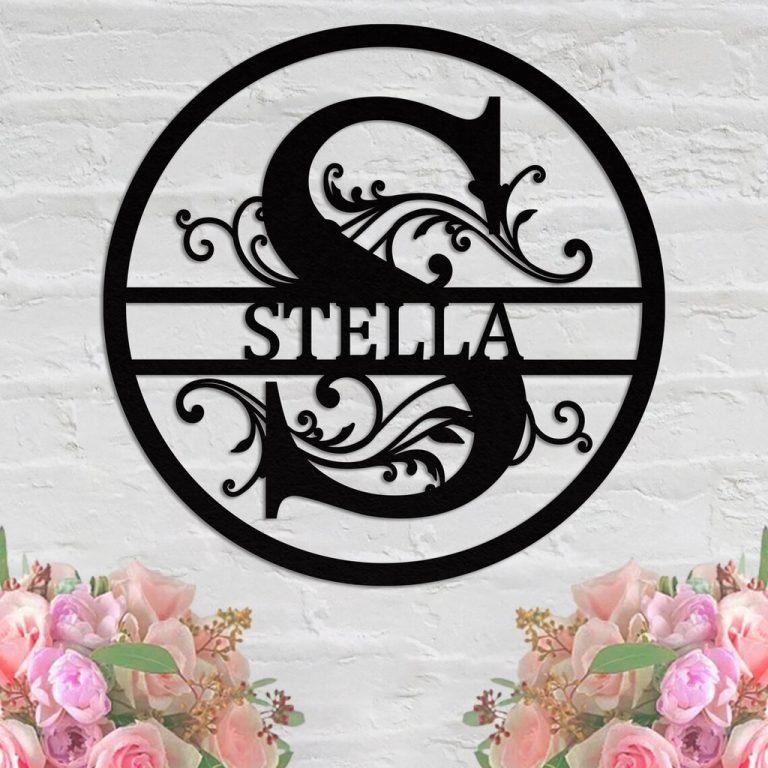 Personalized Family Name Sign Custom Last Name Monogram Sign Home Decor ...