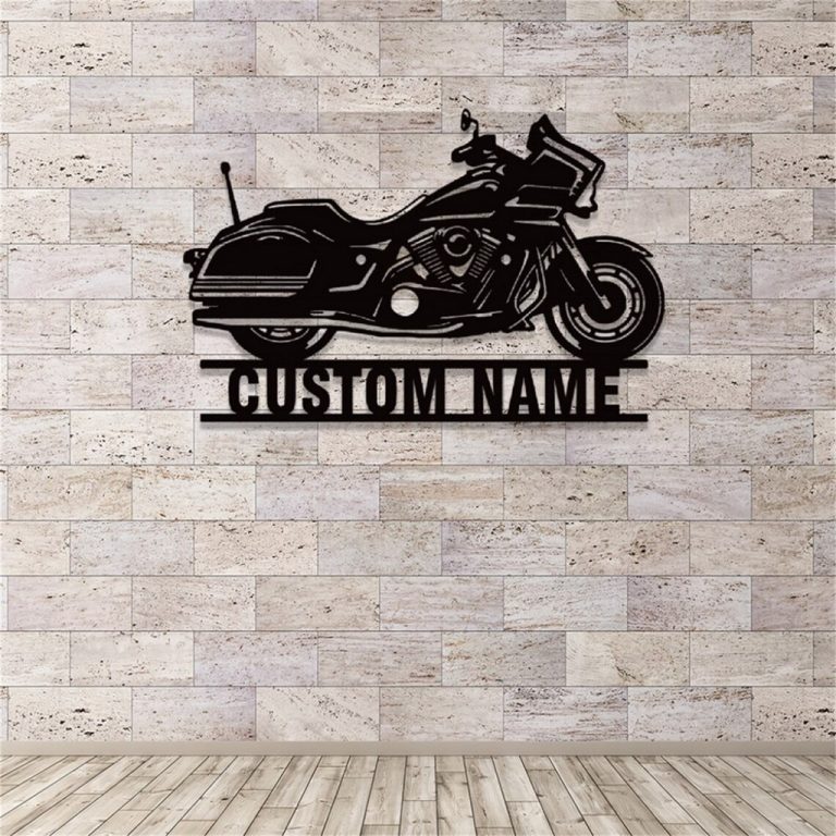 Personalized Motorcycle Metal Sign Custom Biker Name Sign Garage Wall ...