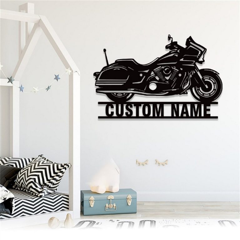 Personalized Motorcycle Metal Sign Custom Biker Name Sign Garage Wall ...