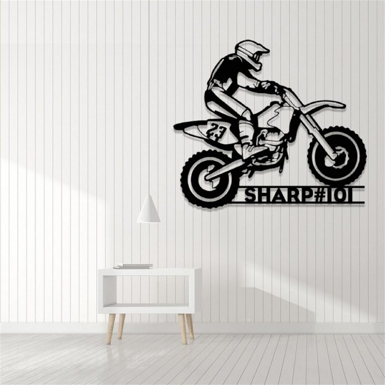 Personalized Motorcycle Metal Sign Custom Biker Name Sign Motocross ...
