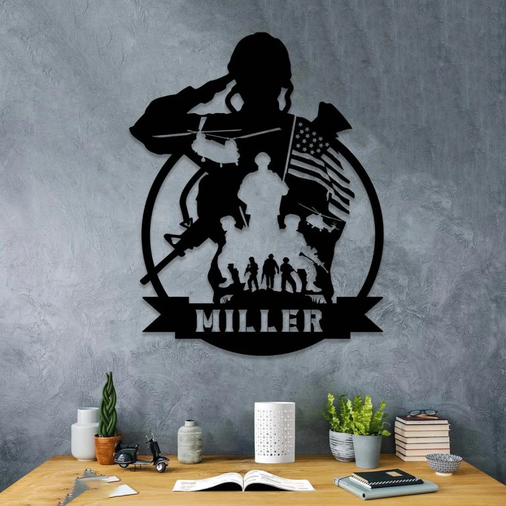 Personalized Name Soldiers Veteran Sign Metal, Custom Military Metal ...