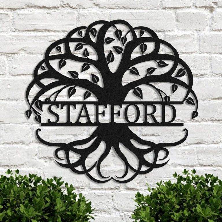 Personalized Tree Of Life Metal Sign Custom Metal Family Name Sign ...