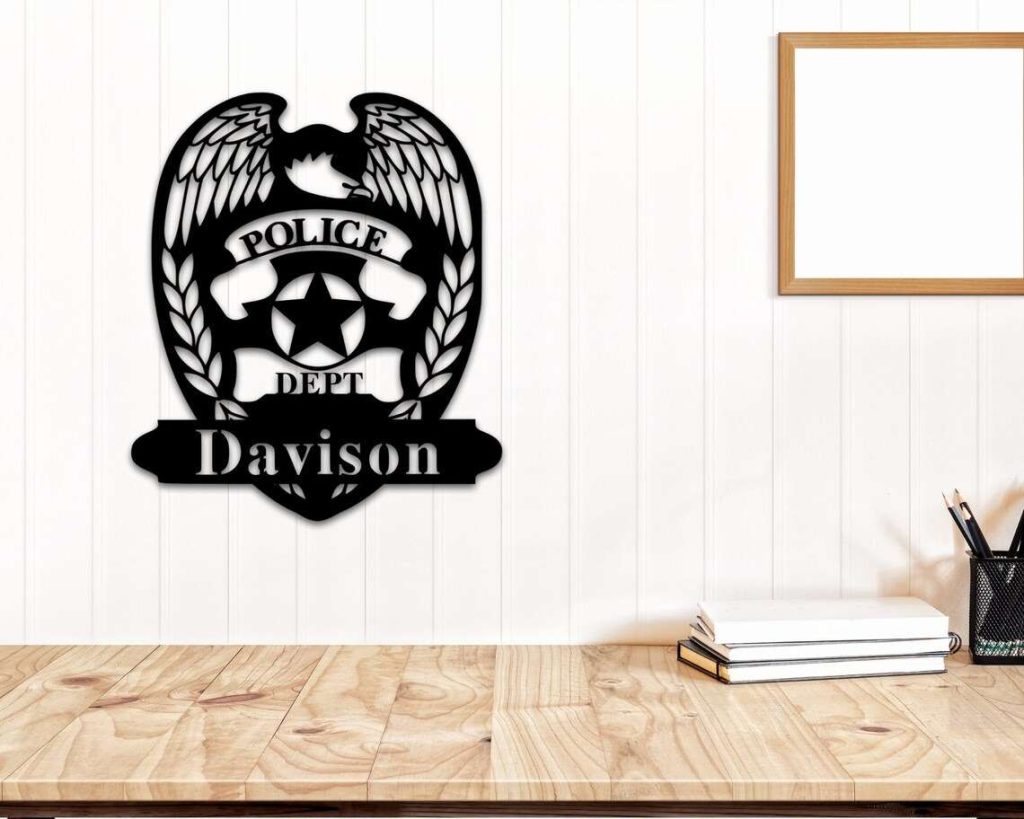 Police Officer Gift Personalized Metal Signs Cop Name Sign Sheriff ...