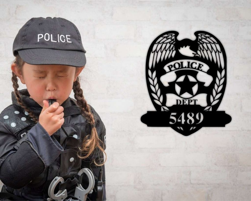 Police Officer Gift Personalized Metal Signs Cop Name Sign Sheriff ...