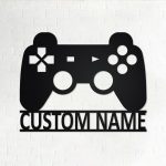 Video Game Control Metal Wall Art Custom Gamer Name Sign Gaming Room ...