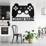 Video Game Control Metal Wall Art Custom Gamer Name Sign Gaming Room ...
